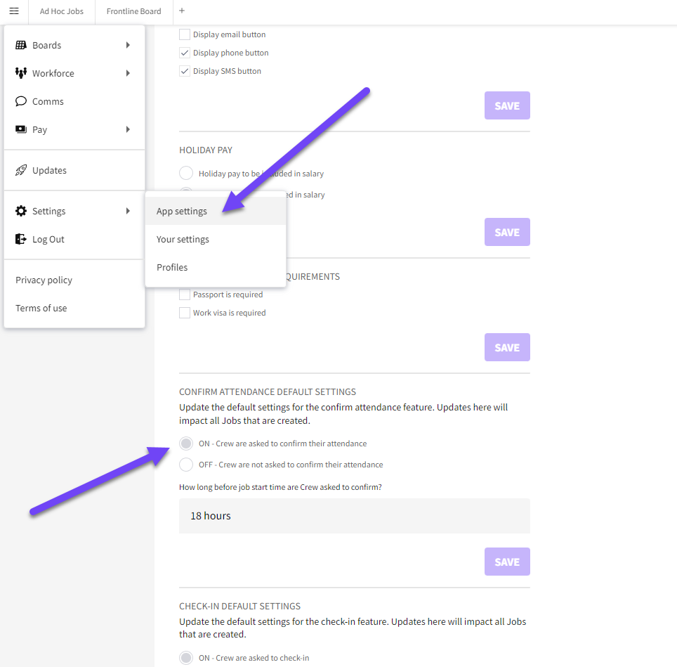 Confirm Attendance Process