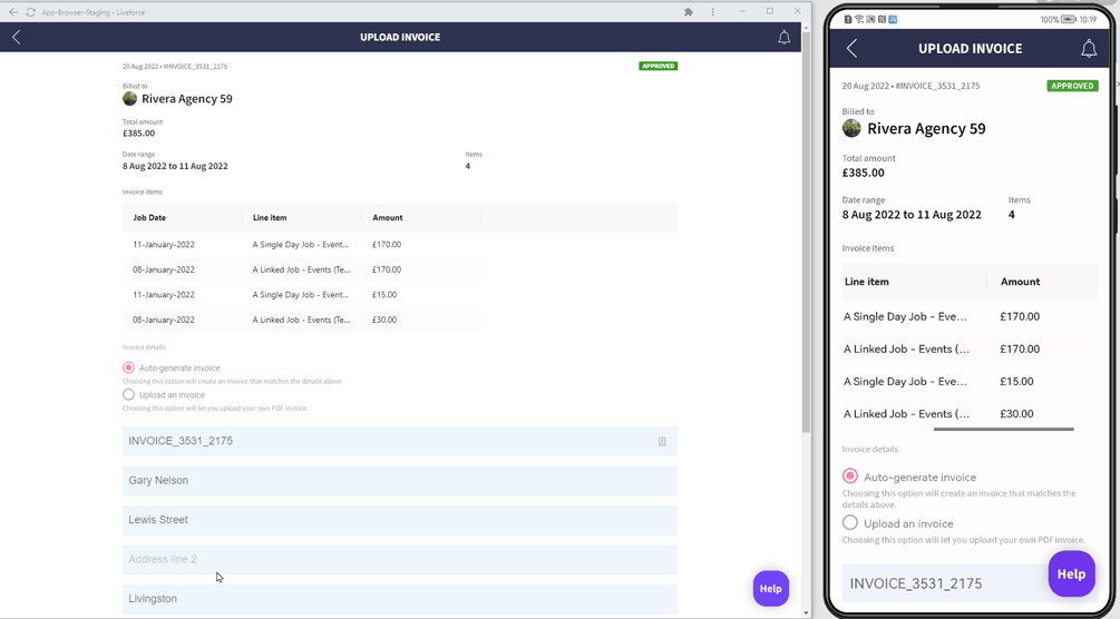 Crew Invoice Statuses