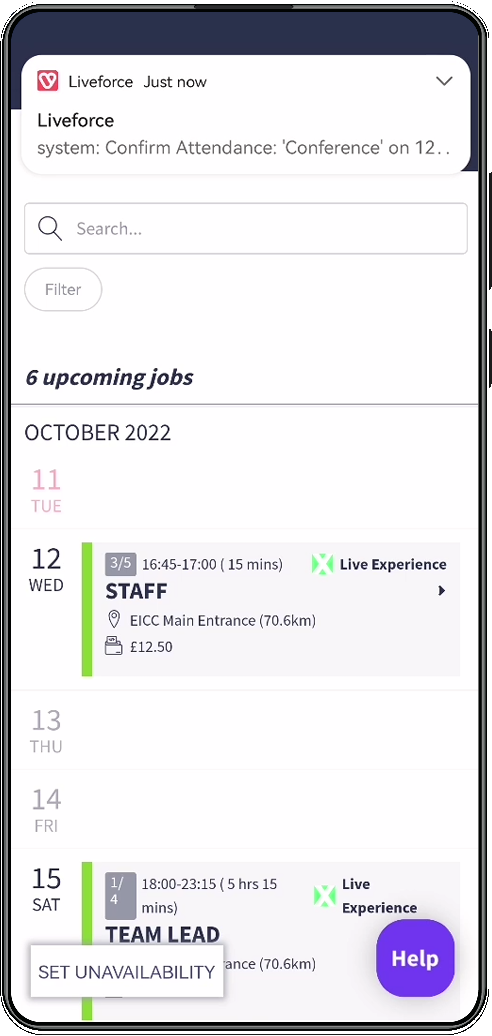 Confirm Attendance Process