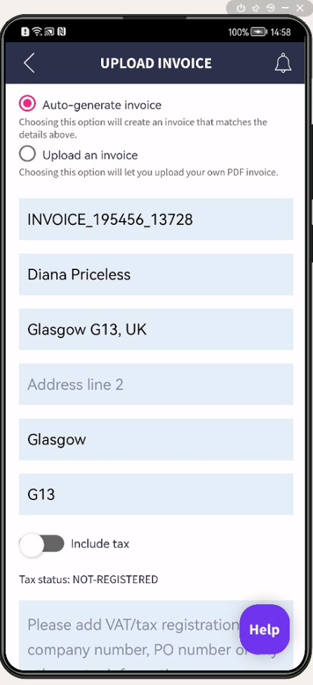 Auto-Generated Invoices
