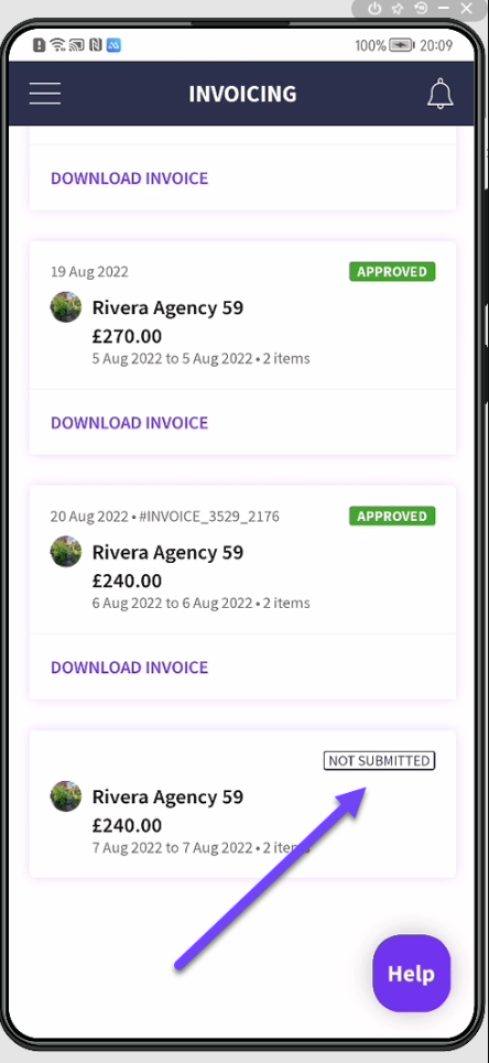 Uploaded Invoices